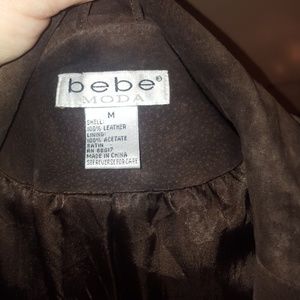 bebe | Jackets & Coats | Bebe 0 Leather Coat Medium | Poshmark